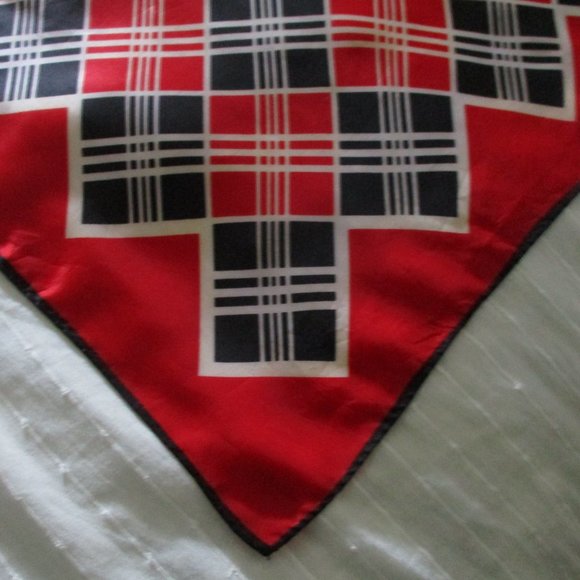 Vintage | Accessories | 96s Black Red Checkerboard Plaid | Poshmark
